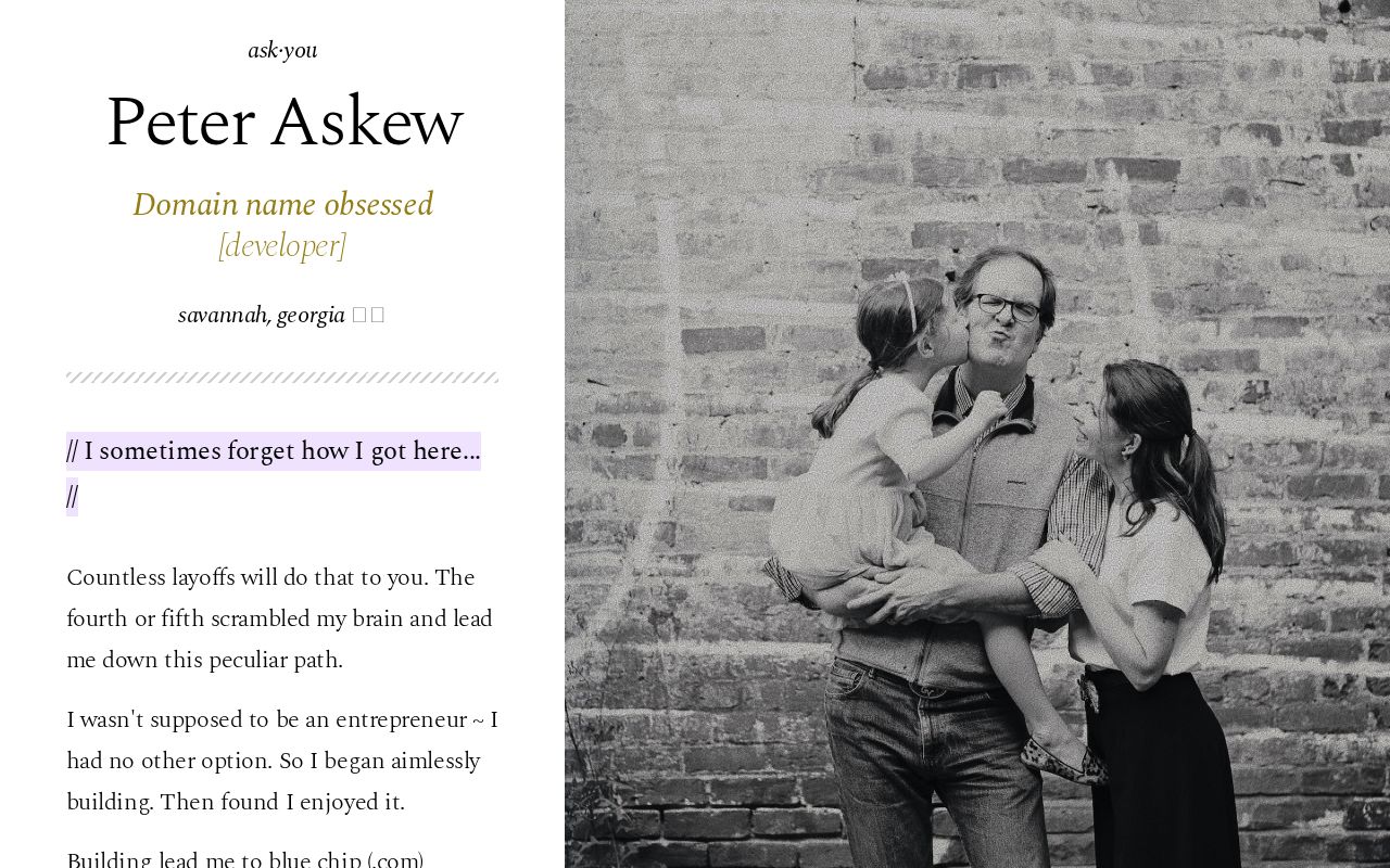 Peter Askew ~ oh yea, the onion guy